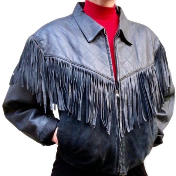 Just Joshua | Jackets & Coats | Vintage Just Joshua Black Leather ...